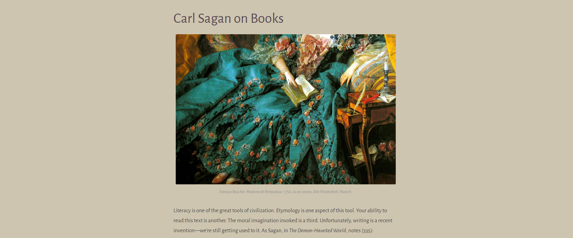 Carl Sagan on Books | Desmond, Write